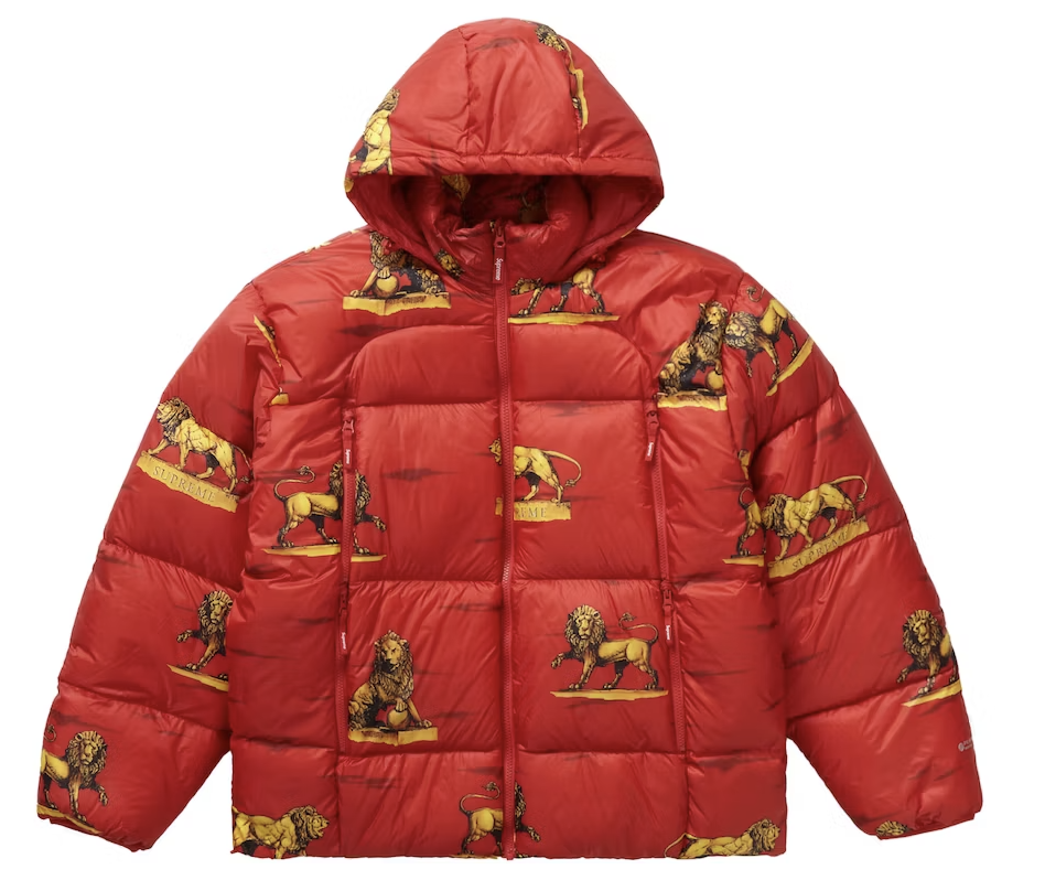 Supreme Featherweight Down Lions Puffer Red Jacket – Timeless Sneaker ...