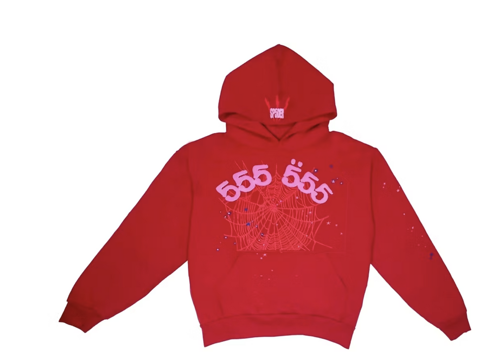 Sp5der "Worldwide Red Angel Number 555" Red Hoodie – Timeless Sneaker ...